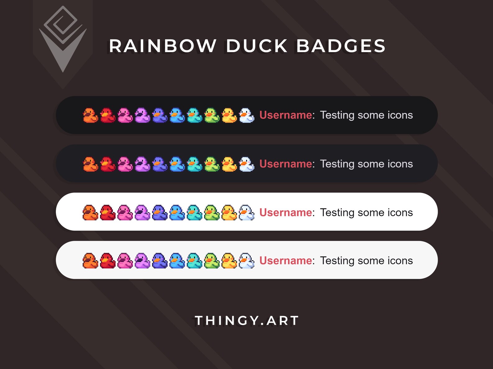 Rainbow Duck Stream Badges for Twitch / Youtube / Discord - Etsy