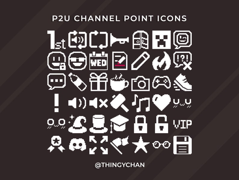 65 P2U Twitch Channel Point Icons 28px - Etsy