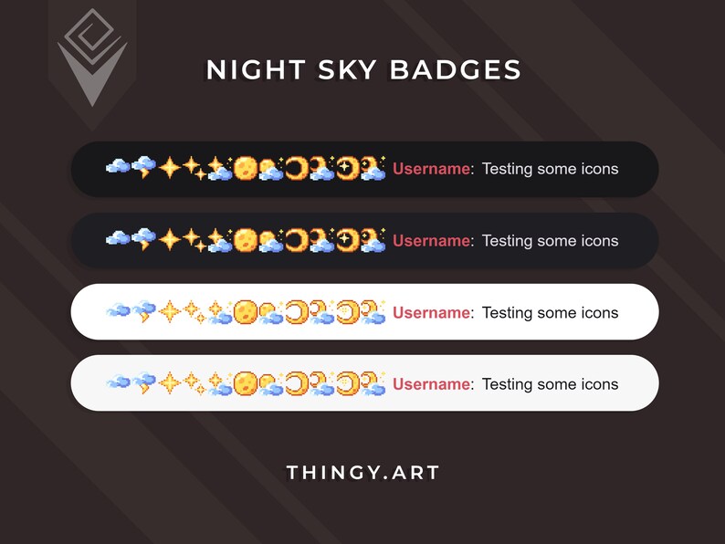Night Sky Stream Badges for Twitch / Youtube / Discord Bit - Etsy