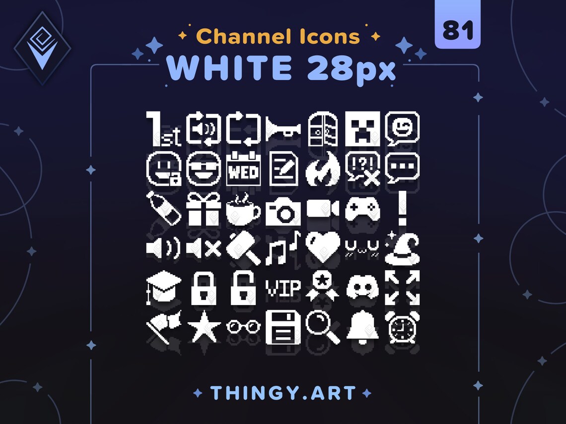 81 Twitch Channel Point Icons 28px || Twitch Graphics - Etsy