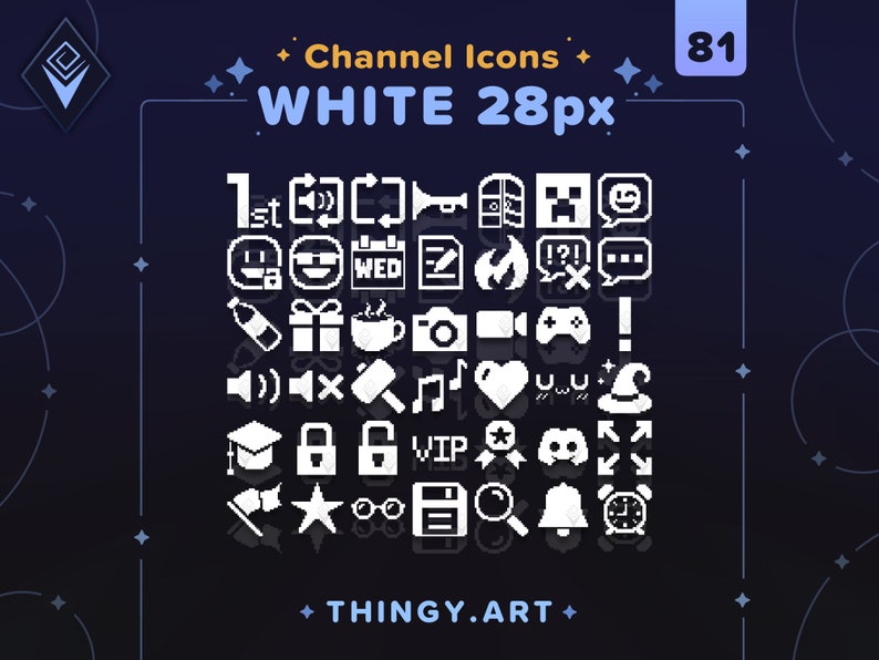 81 Twitch Channel Point Icons 28px || Twitch Graphics - Etsy