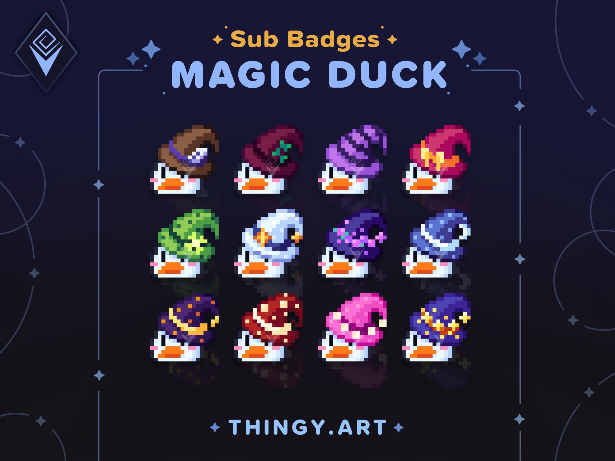 Magic Duck Badges Stream Badges for Twitch / Youtube / Discord || Bit ...