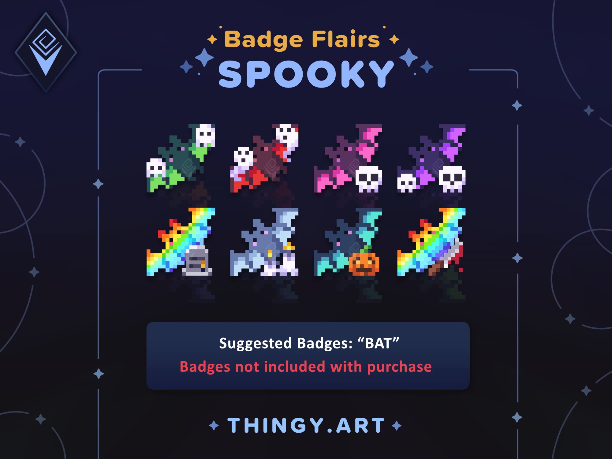Spooky Flairs Twitch Badge Flairs Twitch Sub Badges Twitch Sub Badge ...