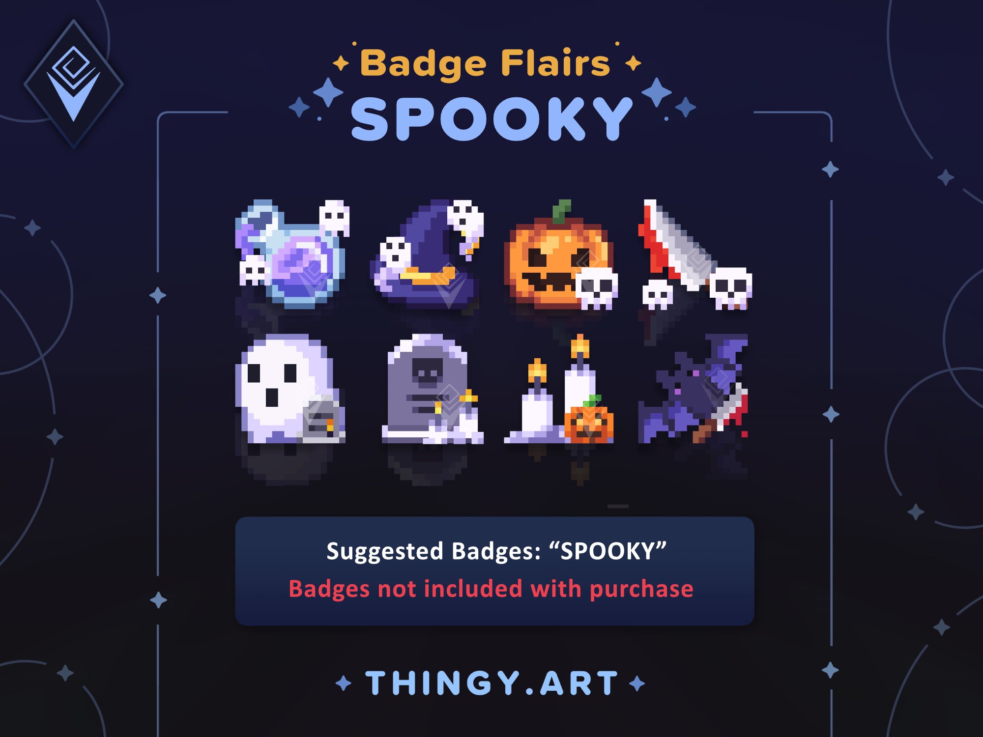 Spooky Flairs Twitch Badge Flairs Twitch Sub Badges Twitch Sub Badge ...