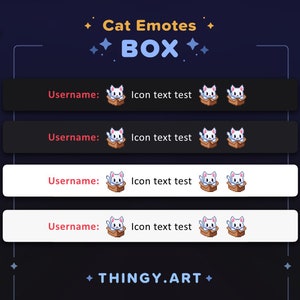 White Box Cat Emote for Twitch / Youtube / Discord || Custom Twitch ...