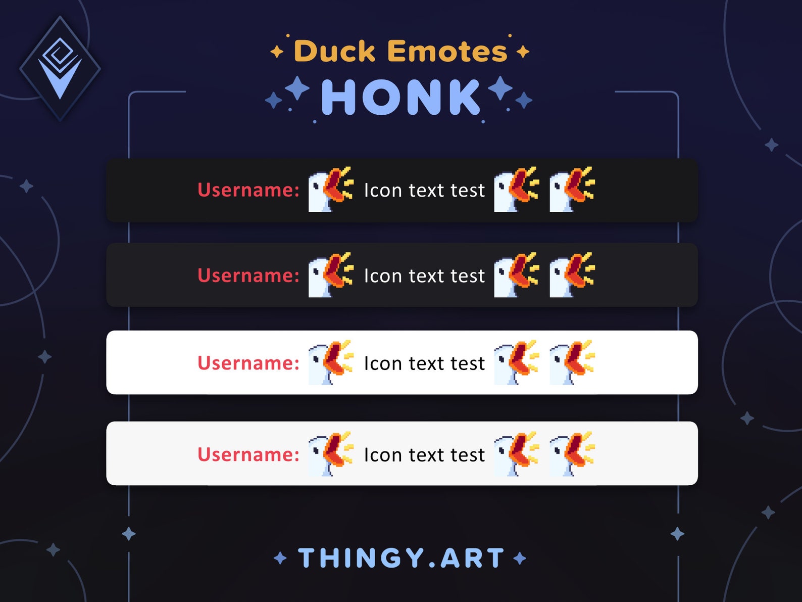 Duck Honk Emote for Twitch / Youtube / Discord Custom Twitch Emotes ...