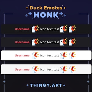 Duck Honk Emote for Twitch / Youtube / Discord Custom Twitch Emotes ...
