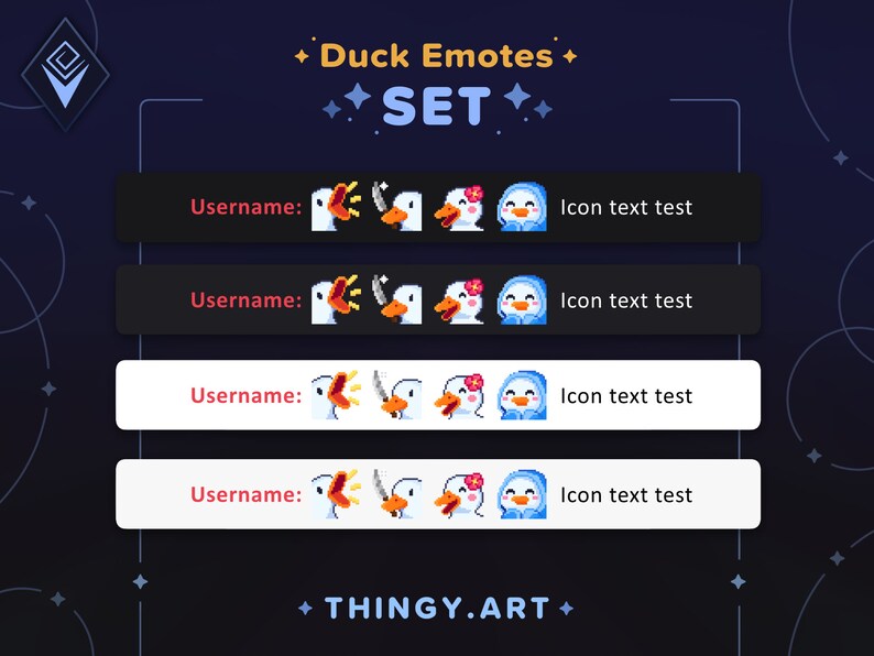 Duck Emote Set for Twitch / Youtube / Discord Custom Twitch Emotes ...