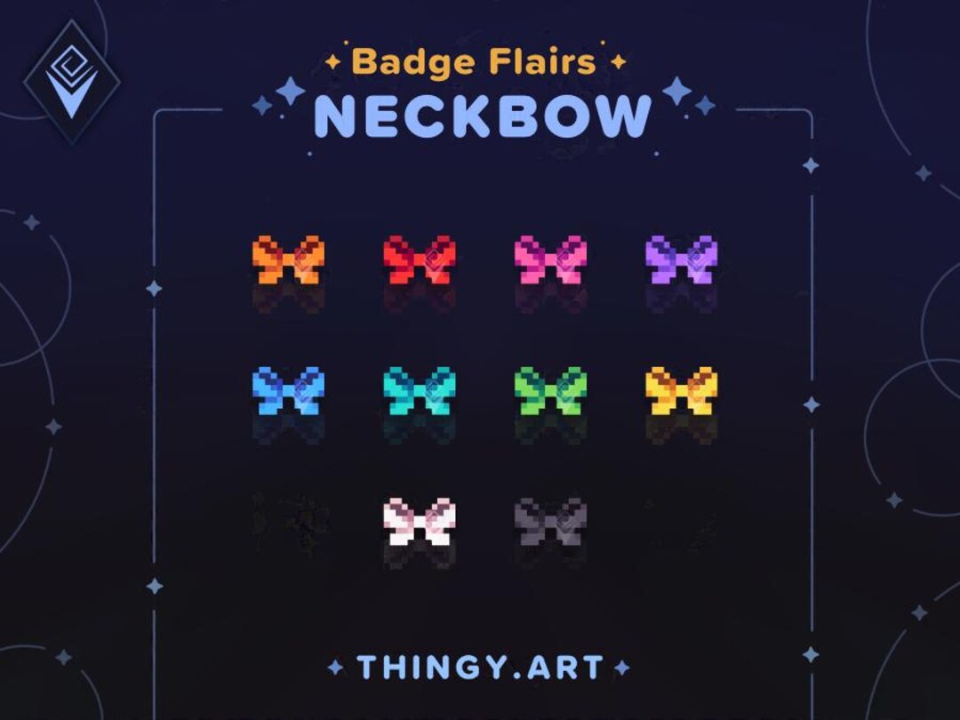 Neck Bow Twitch Badge Flairs || Twitch Sub Badges || Twitch Sub Badge ...