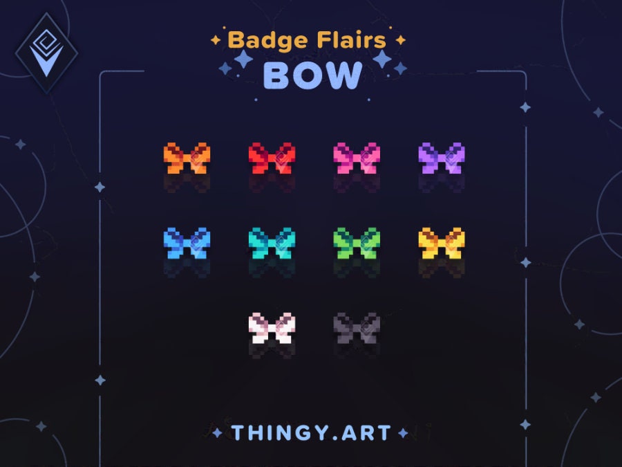 Bow Twitch Badge Flairs || Twitch Sub Badges || Twitch Sub Badge Flairs ...