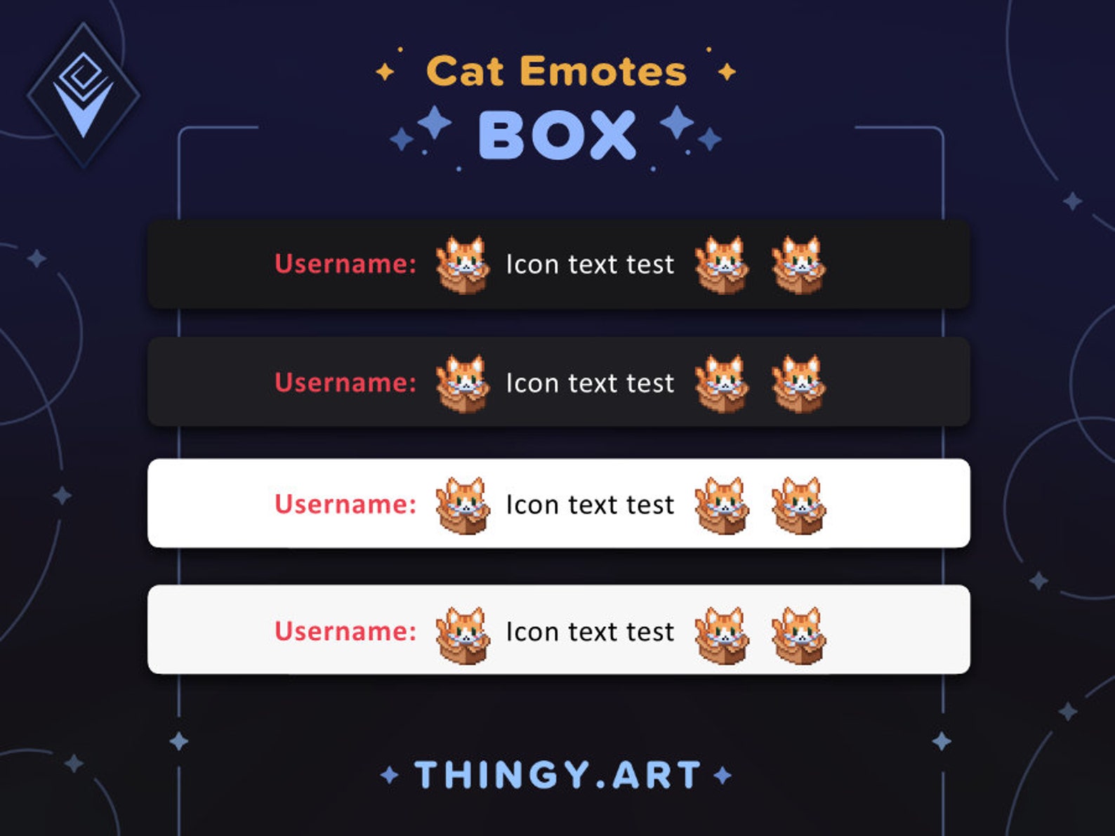 Orange Box Cat Emote for Twitch / Youtube / Discord || Custom Twitch ...