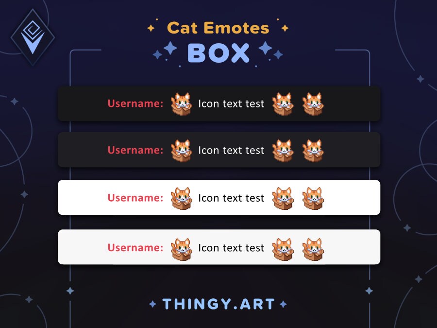 Orange Box Cat Emote for Twitch / Youtube / Discord || Custom Twitch ...