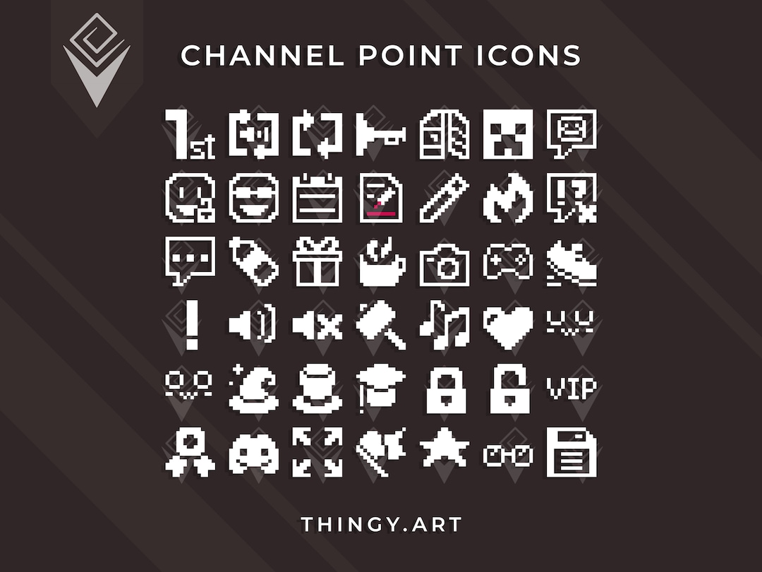 72 Twitch Channel Point Icons 14px Twitch Graphics - Etsy UK