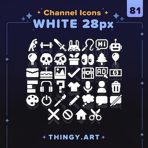 81 Twitch Channel Point Icons 28px || Twitch Graphics - Etsy