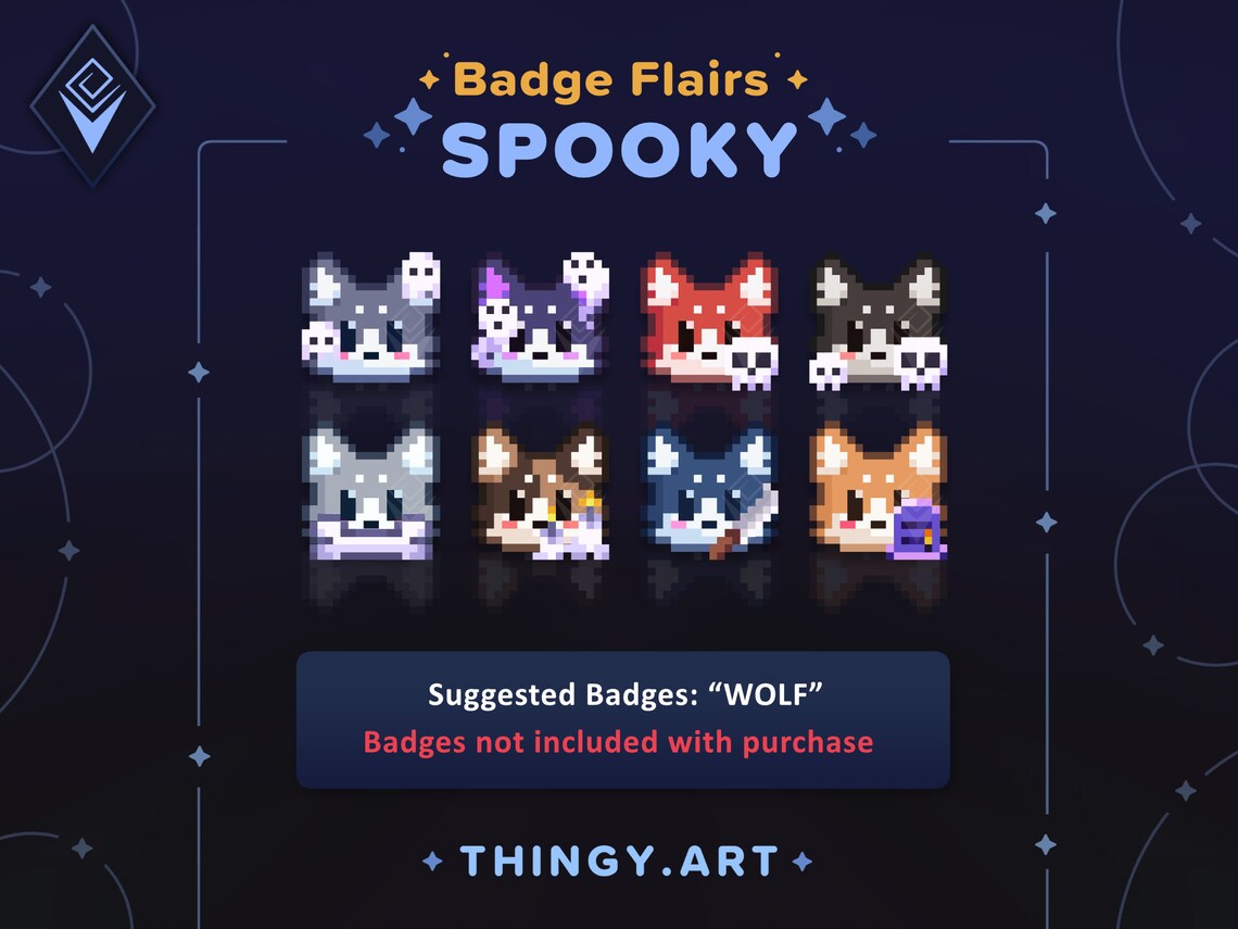 Spooky Flairs Twitch Badge Flairs Twitch Sub Badges Twitch Sub Badge ...