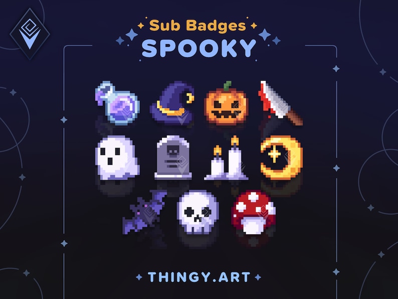 Spooky Stream Badges for Twitch / Youtube / Discord Bit Badges Sub ...