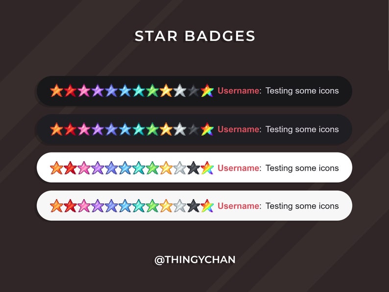 Star Stream Badges for Twitch / Youtube / Discord Bit - Etsy