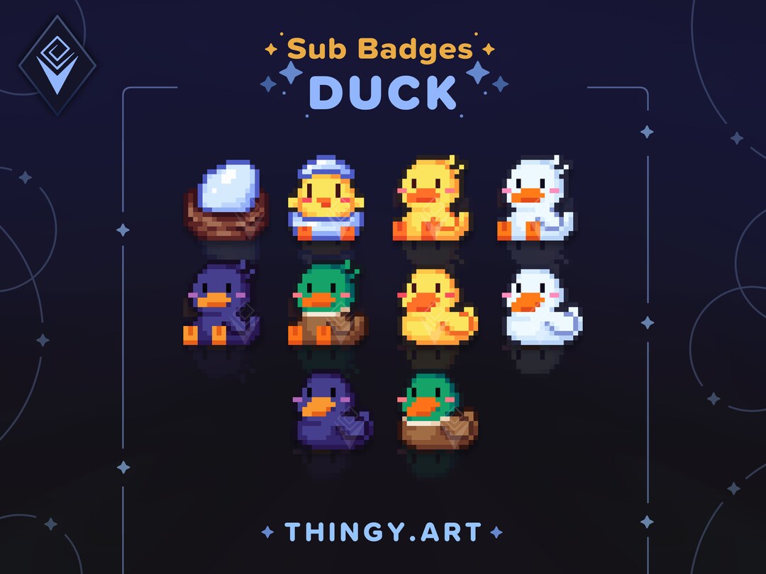 Duck Stream Badges for Twitch / Youtube / Discord Bit Badges Sub Badges ...