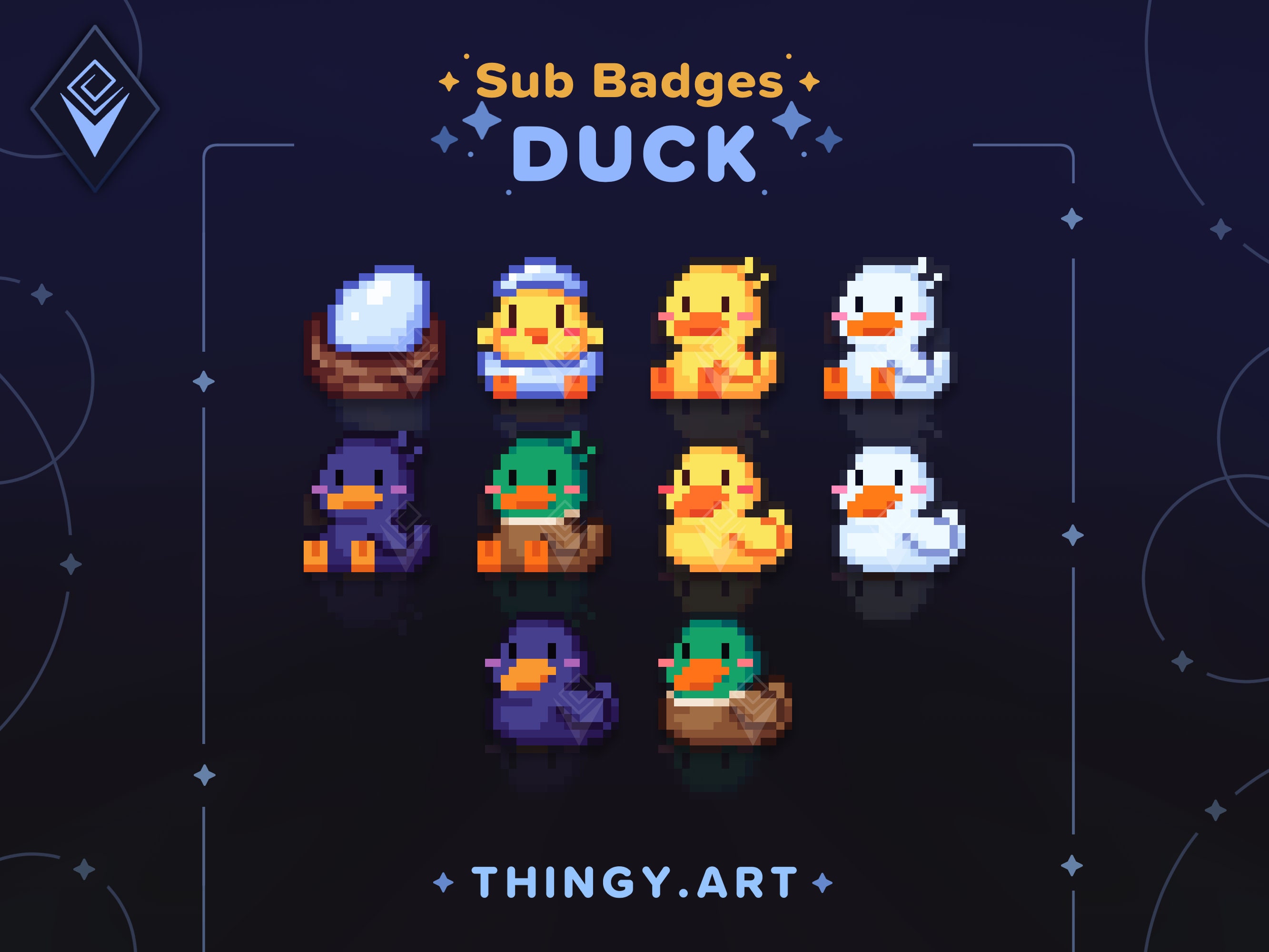 Duck Stream Badges for Twitch / Youtube / Discord Bit Badges Sub Badges ...