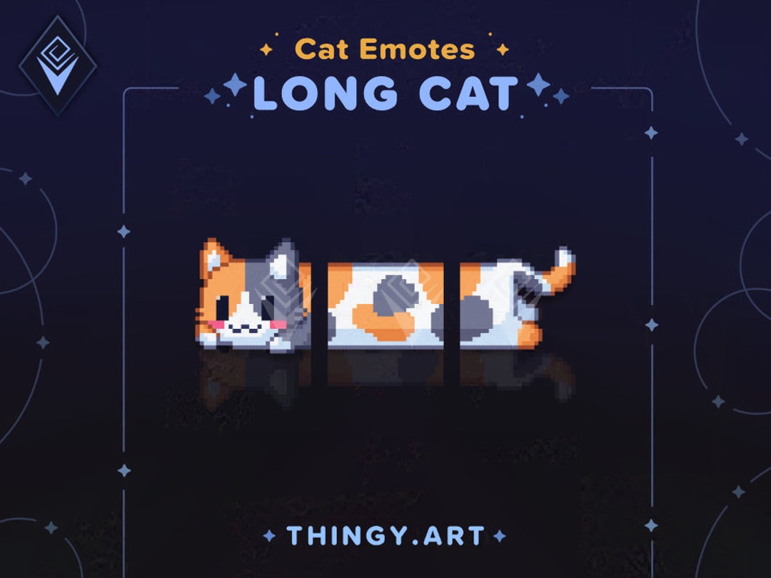 Calico Long Cat Emotes for Twitch / Youtube / Discord || Custom Twitch ...