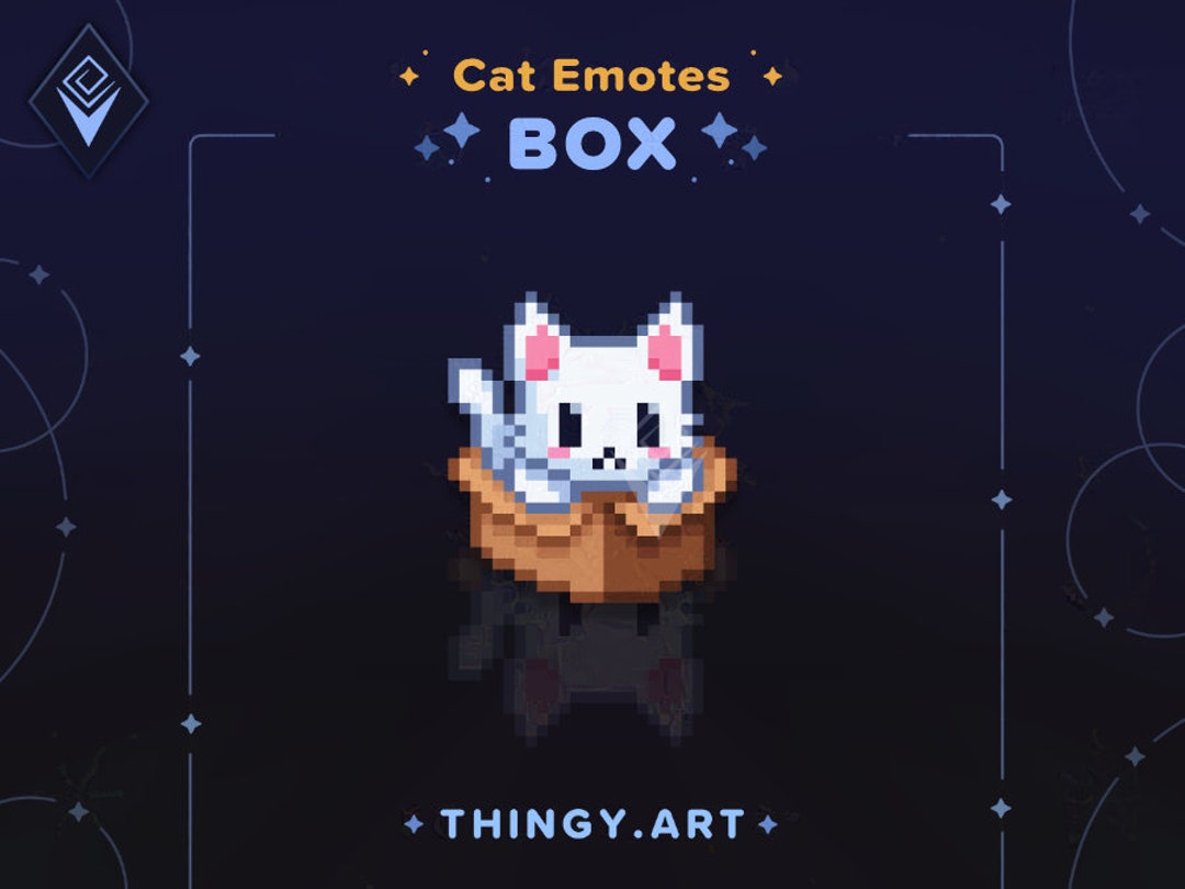 White Box Cat Emote for Twitch / Youtube / Discord || Custom Twitch ...
