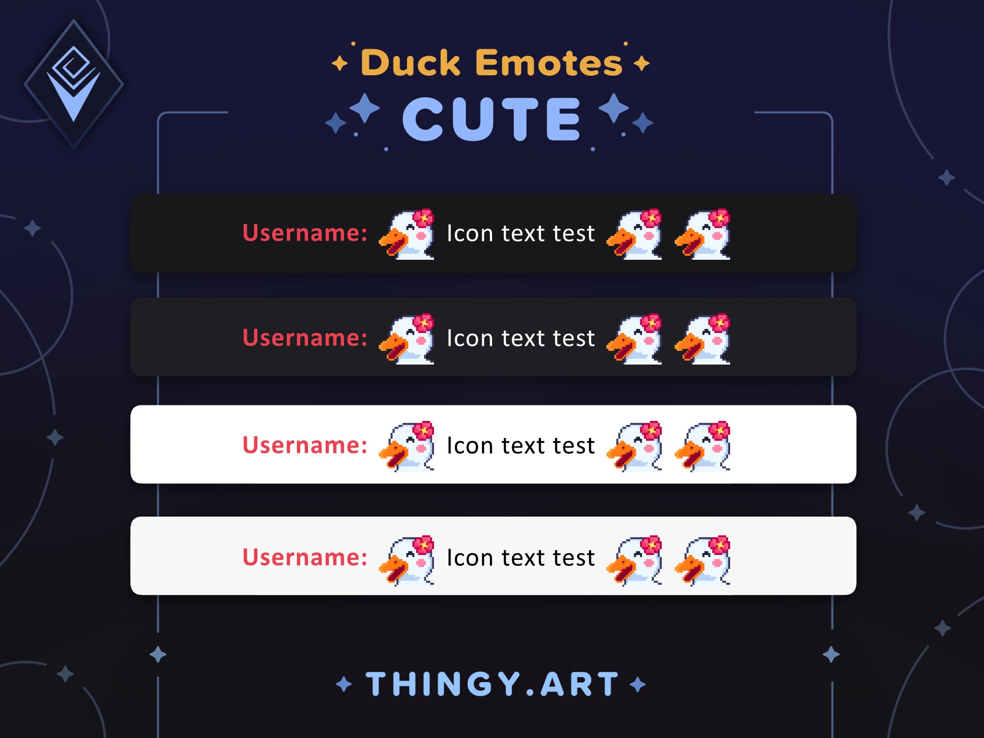 Duck Cute Emote for Twitch / Youtube / Discord Custom Twitch Emotes ...