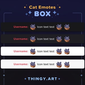 Black Box Cat Emote for Twitch / Youtube / Discord || Custom Twitch ...