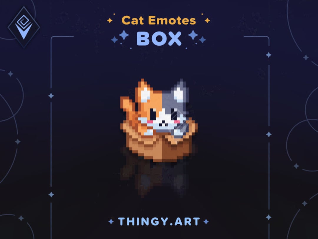 Calico Box Cat Emote for Twitch / Youtube / Discord || Custom Twitch ...