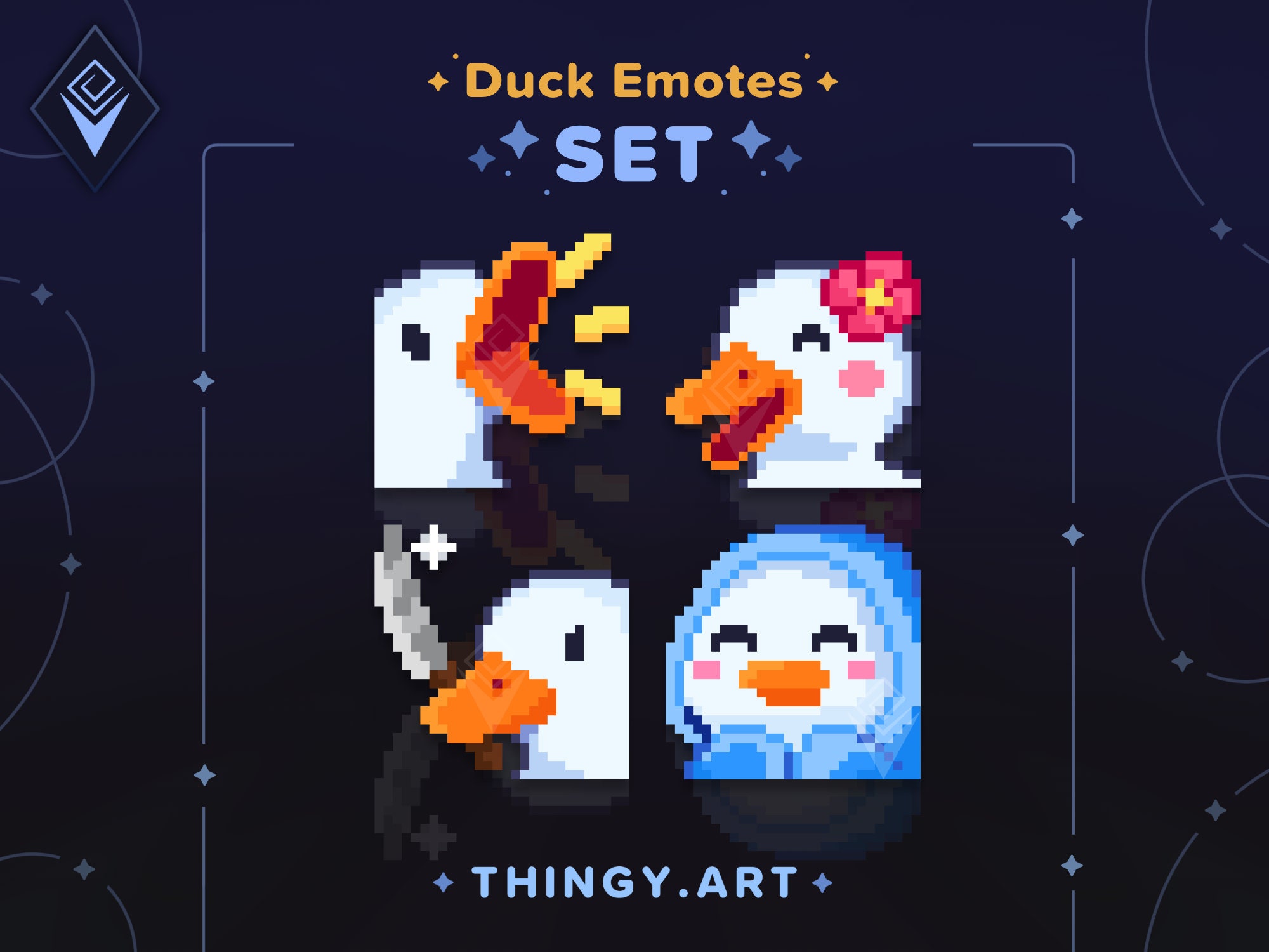 Duck Emote Set for Twitch / Youtube / Discord Custom Twitch Emotes ...