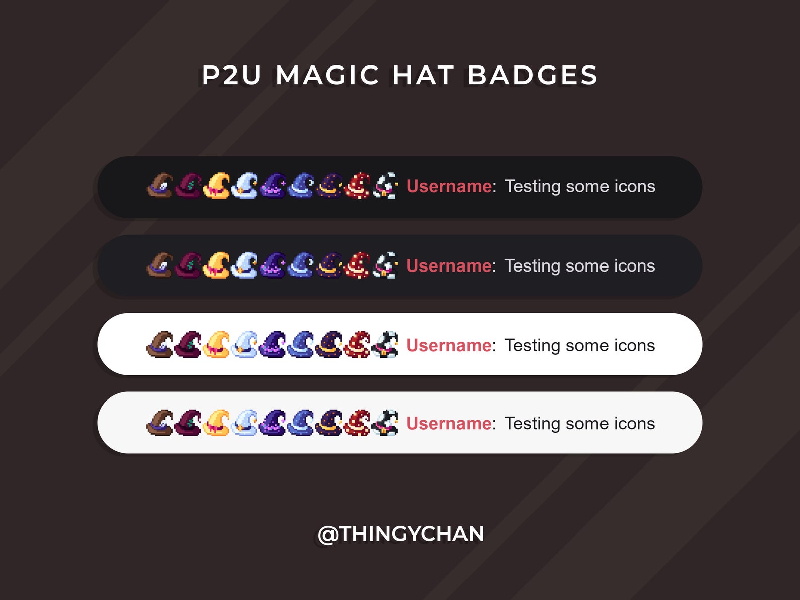 Magic Hat Badges Stream Badges for Twitch / Youtube / Discord - Etsy
