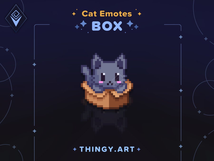 Black Box Cat Emote for Twitch / Youtube / Discord Custom Twitch Emotes ...