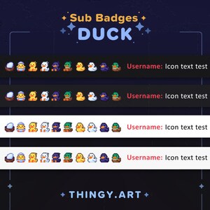 Duck Stream Badges for Twitch / Youtube / Discord || Bit Badges || Sub ...