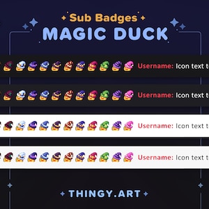 Magic Duck Badges Stream Badges for Twitch / Youtube / Discord || Bit ...