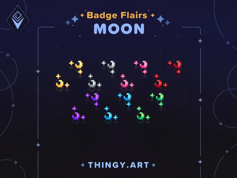 Moon Flairs Twitch Badge Flairs || Twitch Sub Badges || Twitch Sub ...