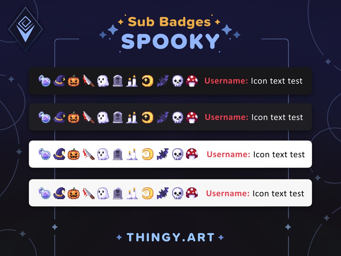 Spooky Stream Badges for Twitch / Youtube / Discord Bit Badges Sub ...