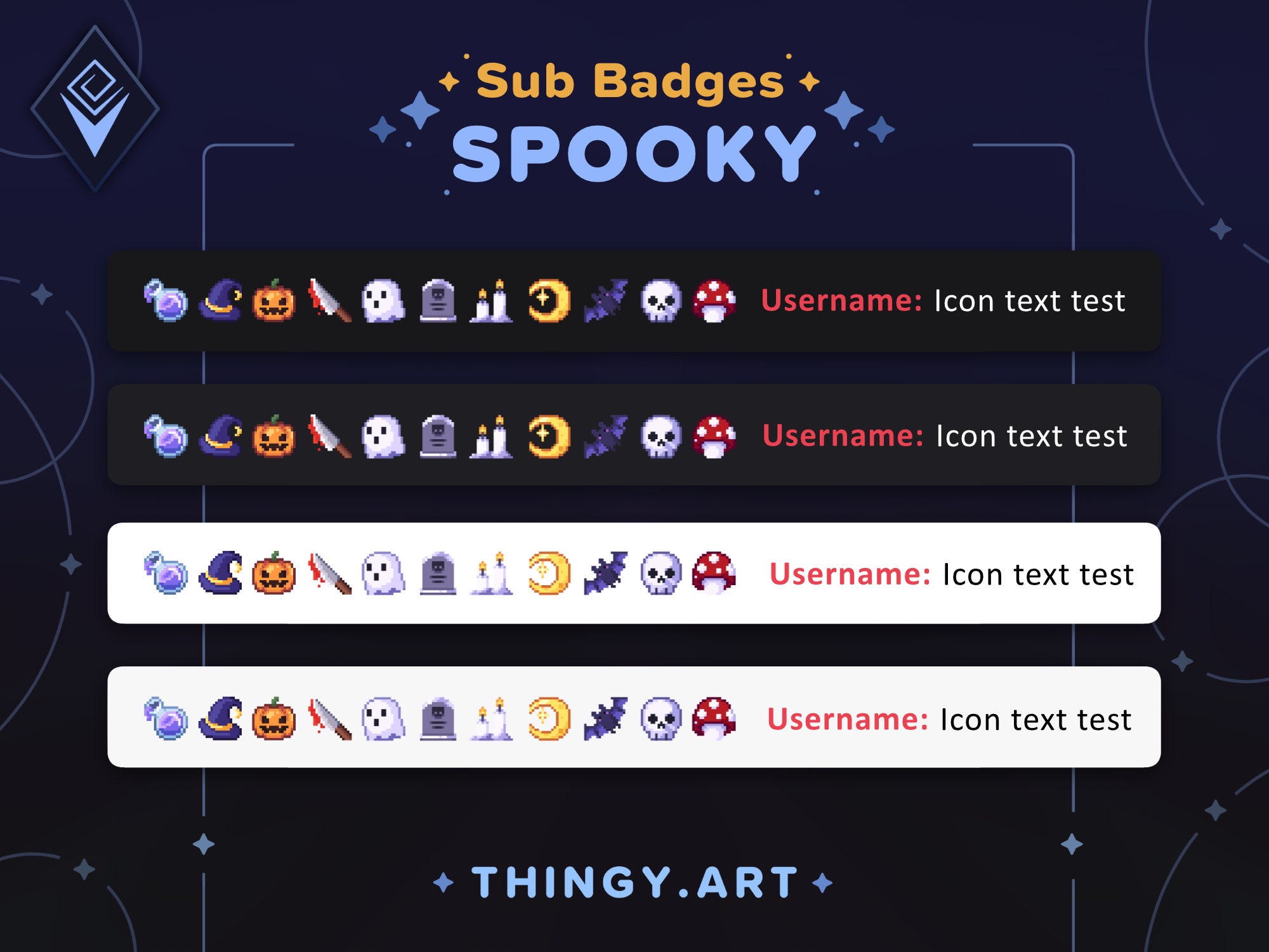 Spooky Stream Badges for Twitch / Youtube / Discord || Bit Badges ...