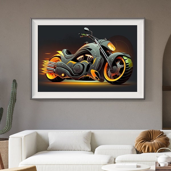 Motorcycle Art - Etsy
