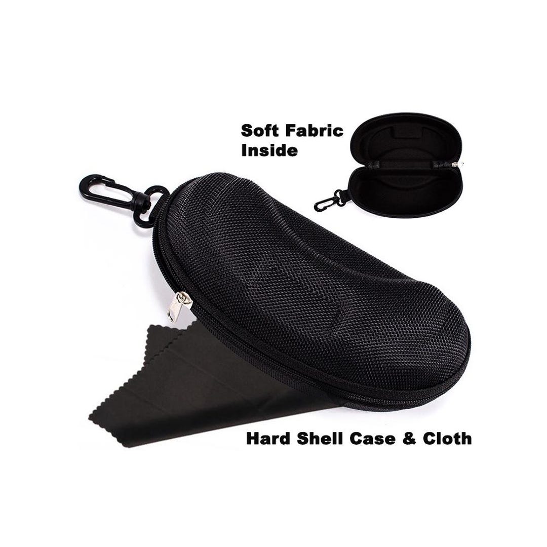 Zipper Glasses Hard Case With Hook & Cleaning Cloth - Etsy