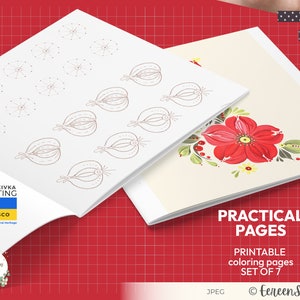 Coloring Page With Petrykivka Painting | Pre-designed Pattern ...