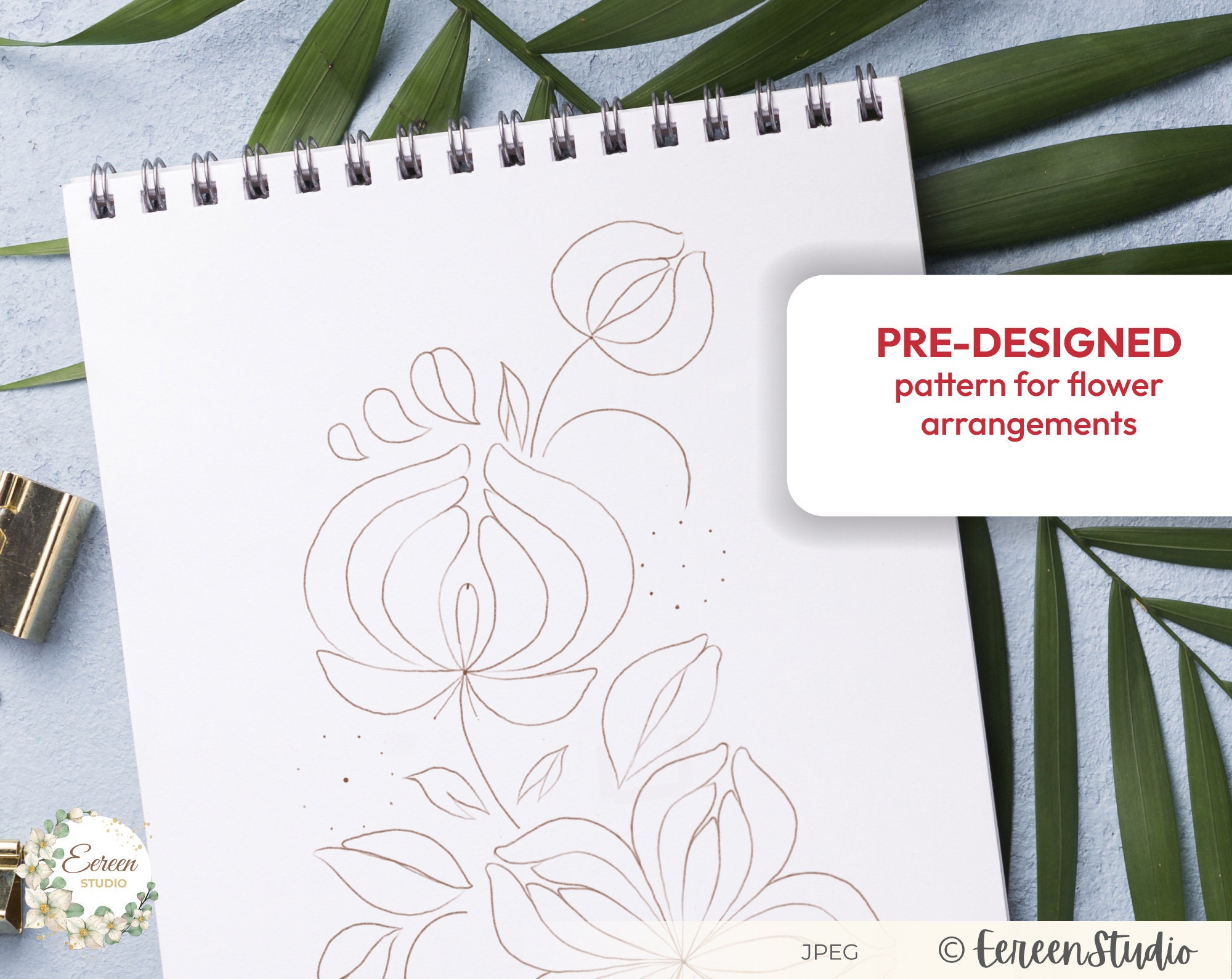 Coloring Page With Petrykivka Painting | Pre-designed Pattern ...
