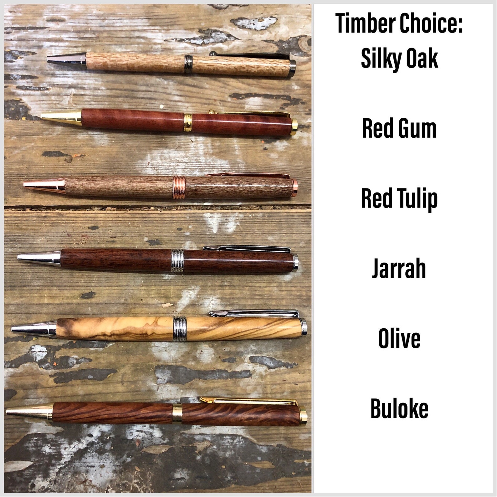 Hand Crafted Wooden Ballpoint Pen Made From Re-claimed Timber. Made in ...