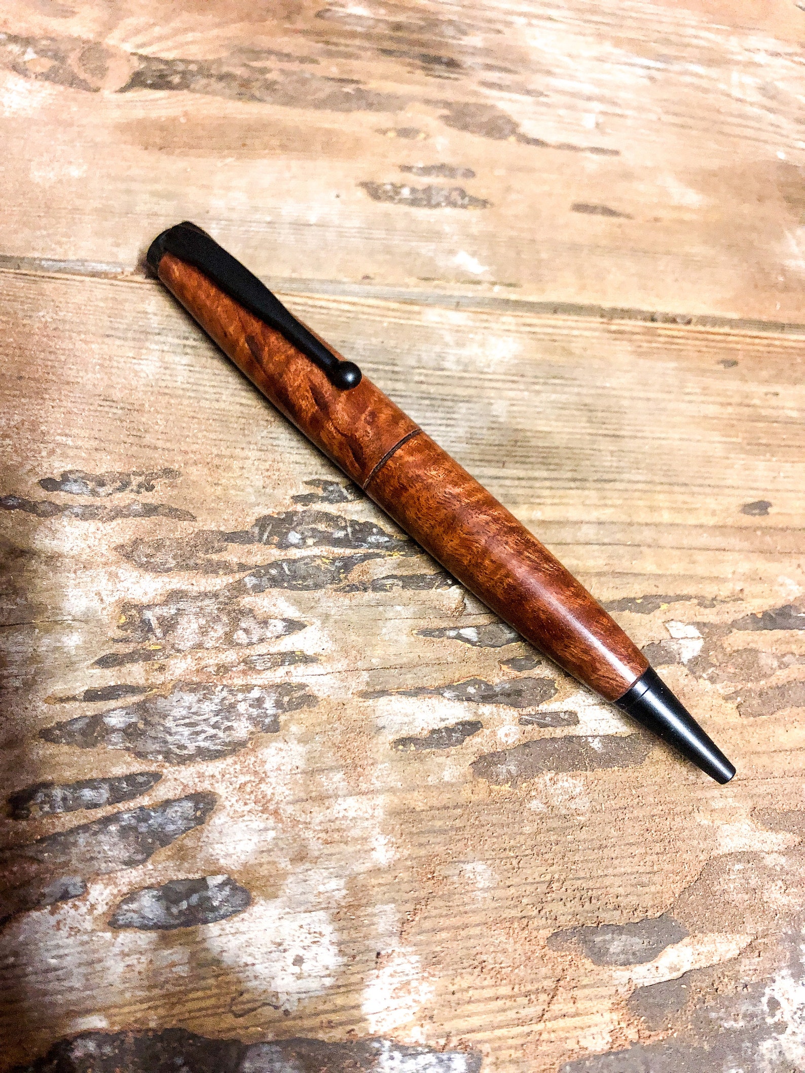 Hand Crafted Wooden Ballpoint Pen Made From Re-claimed Timber. Made in ...