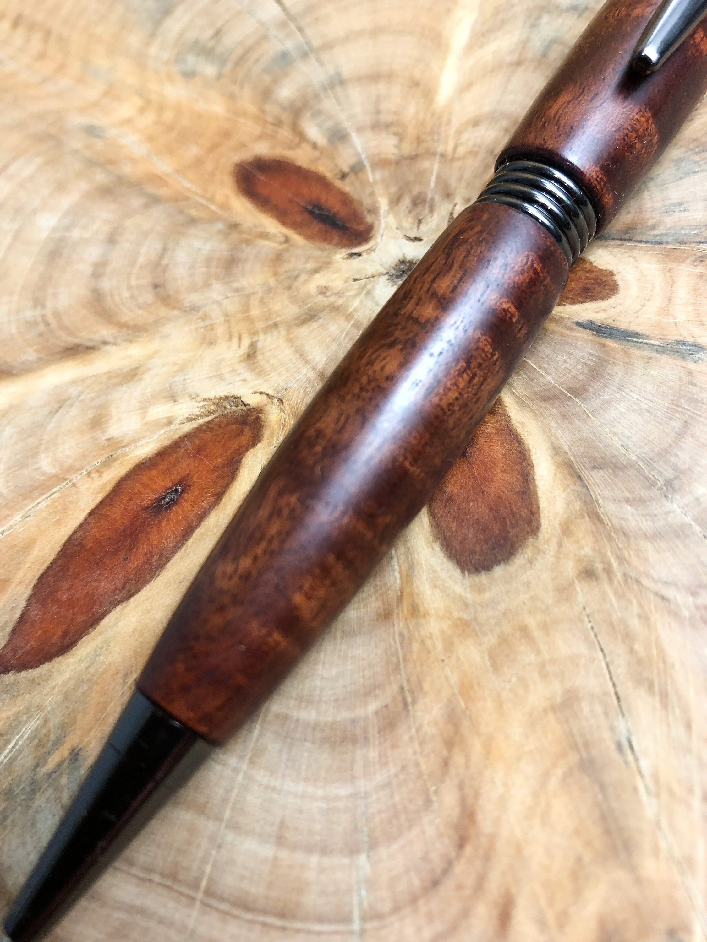Rare Curly Jarrah Handcrafted Into a Balpoint Pen. Handmade for a ...
