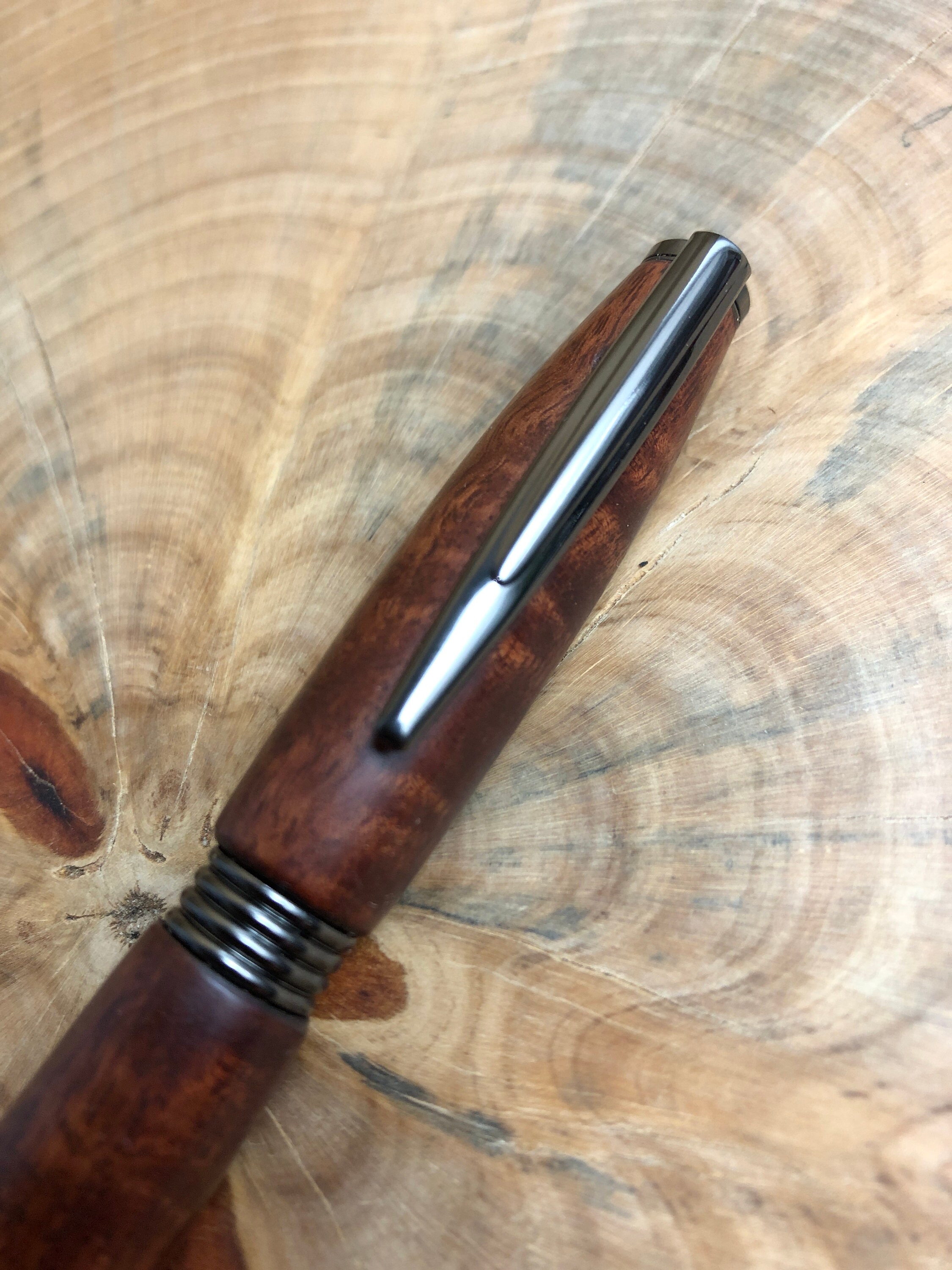 Rare Curly Jarrah Handcrafted Into a Balpoint Pen. Handmade for a ...