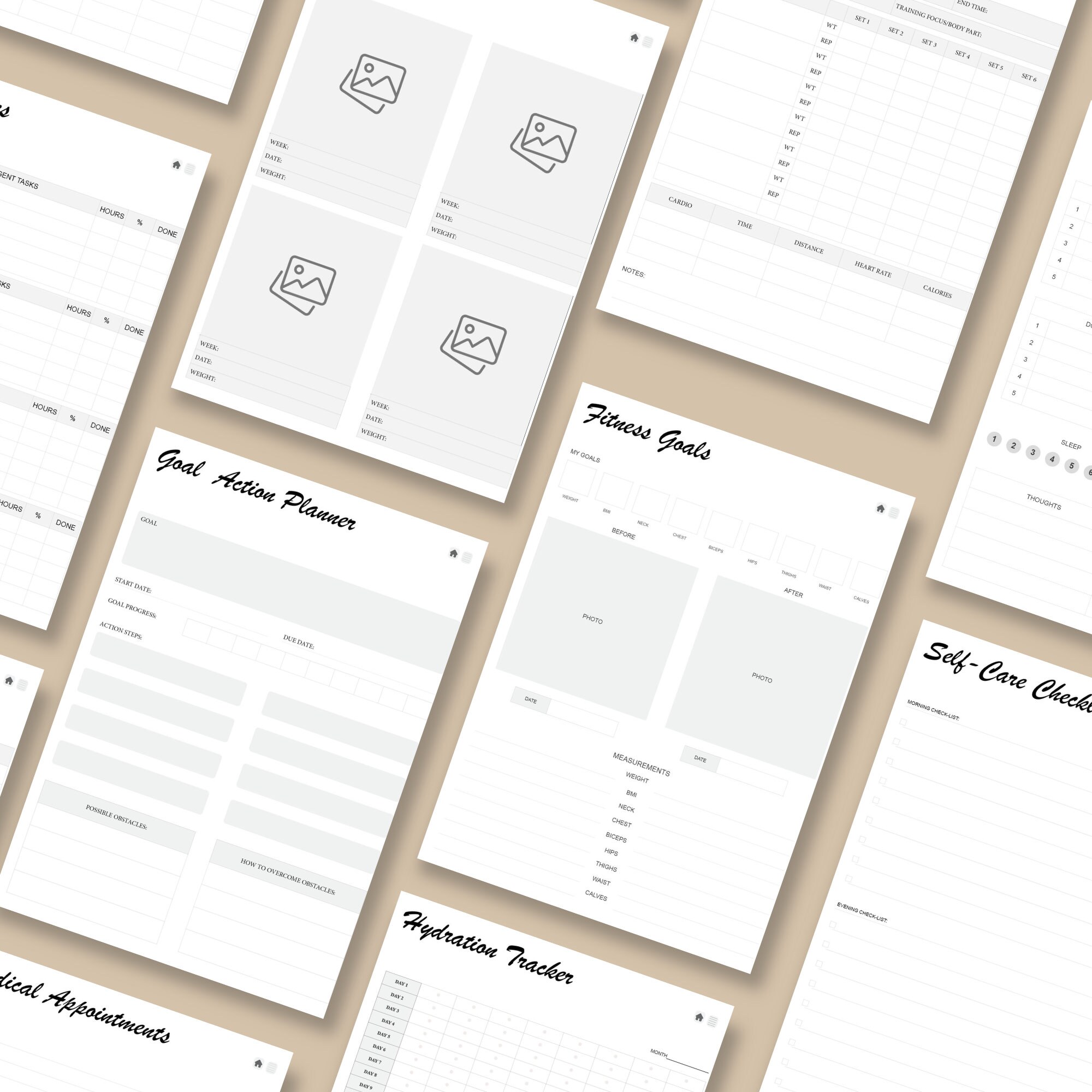 Remarkable 2 Self-care Planner, Digital Planner, Fitness Planner, Diet ...
