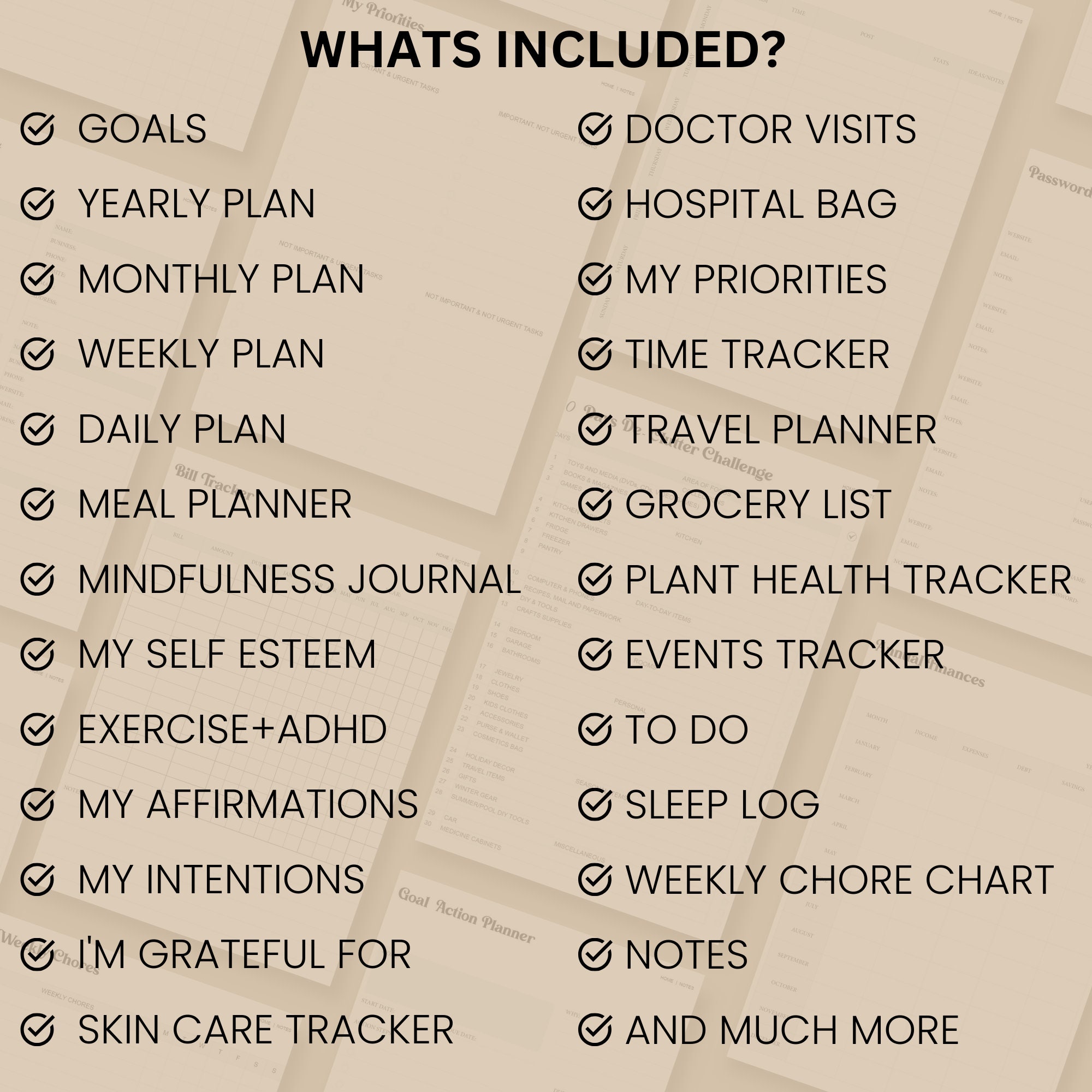 ADHD Digital Planner for Remarkable, Digital Life Planner, Remarkable 2 ...