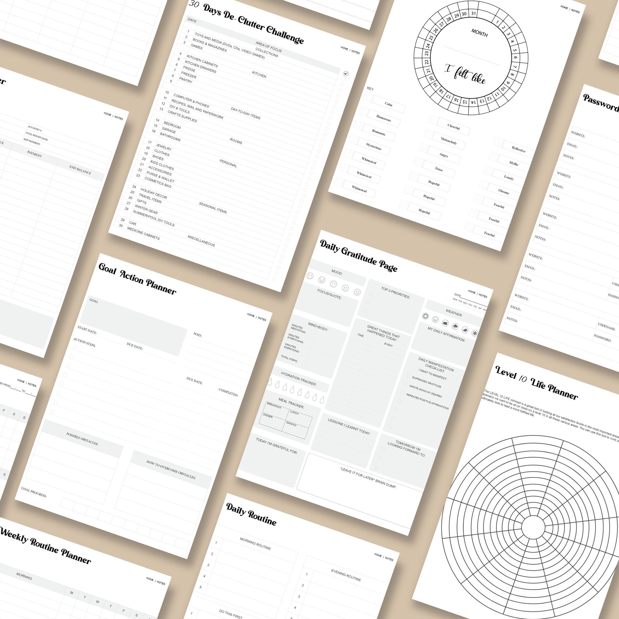 ADHD Digital Planner for Remarkable, Digital Life Planner, Remarkable 2 ...