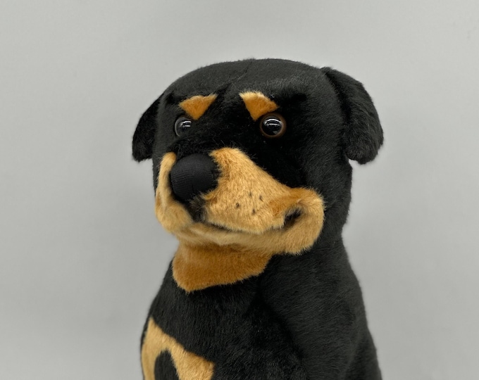 Rottweiler Stuffed Animal, Personalized Plushie for Her, Personalized ...