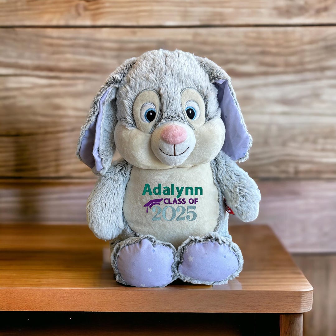 Personalized Rabbit Stuffed Animal, Personalized Graduation Gift ...