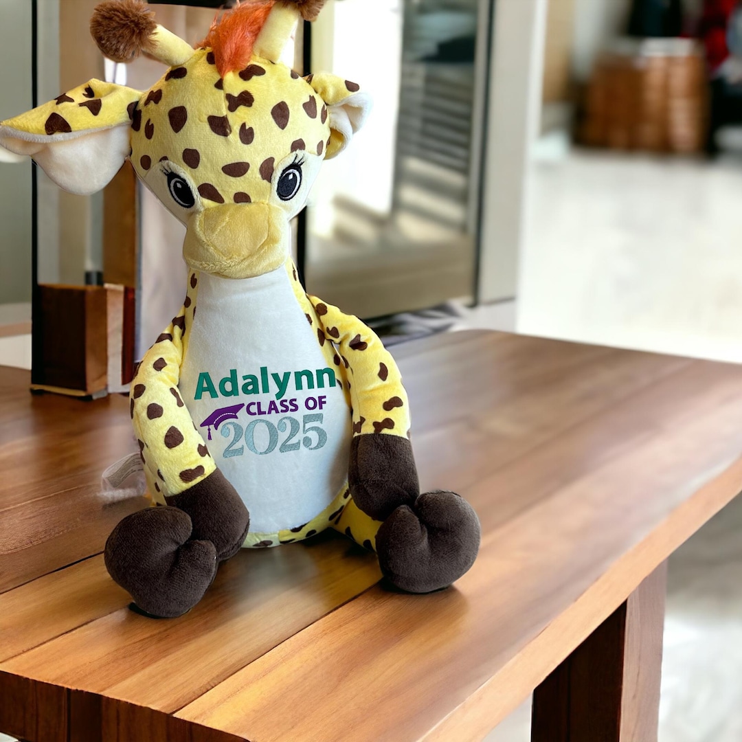 Personalized Giraffe Stuffed Animal, Personalized Graduation Gift ...